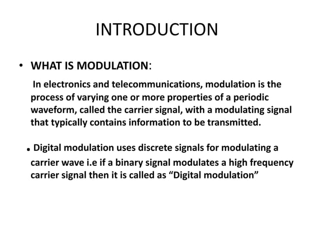 Digital modulation techniques | PPT