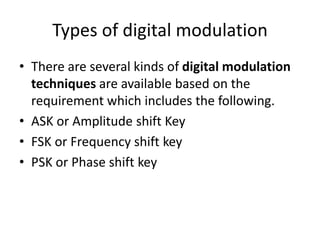 Digital modulation techniques | PPT