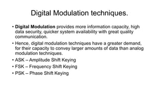 Digital modulation techniques | PPTX