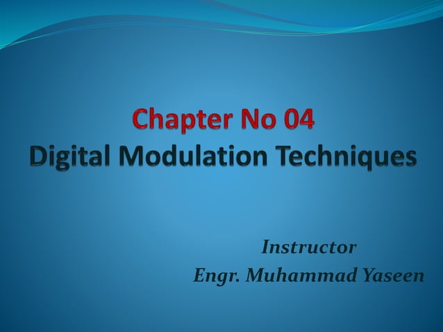 Digital modulation techniques updated | PPTX