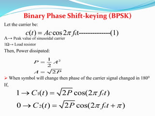 Digital modulation techniques updated | PPT