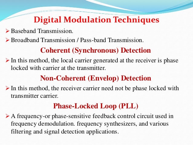 Digital modulation techniques updated