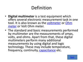 Digital multimeter | PPTX