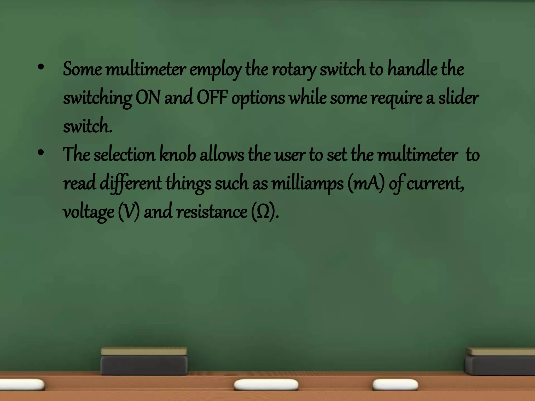 Digital multimeters | PPTX