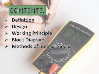 Digital multimeters | PPTX