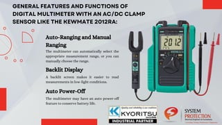 Digital Multimeter with AC/DC Clamp Sensor KEWMATE 2012RA | System ...