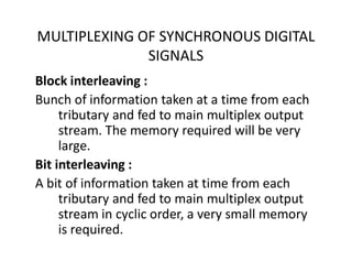 Digital multiplexing and transmission concept | PDF