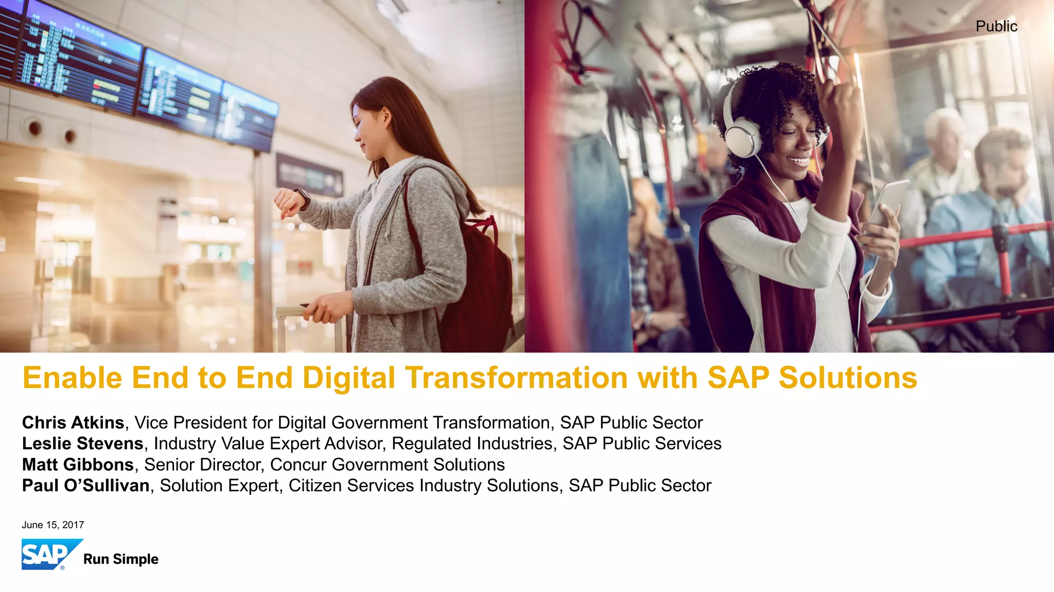Enable End-to-End Digital Government Transformation with SAP Solutions ...