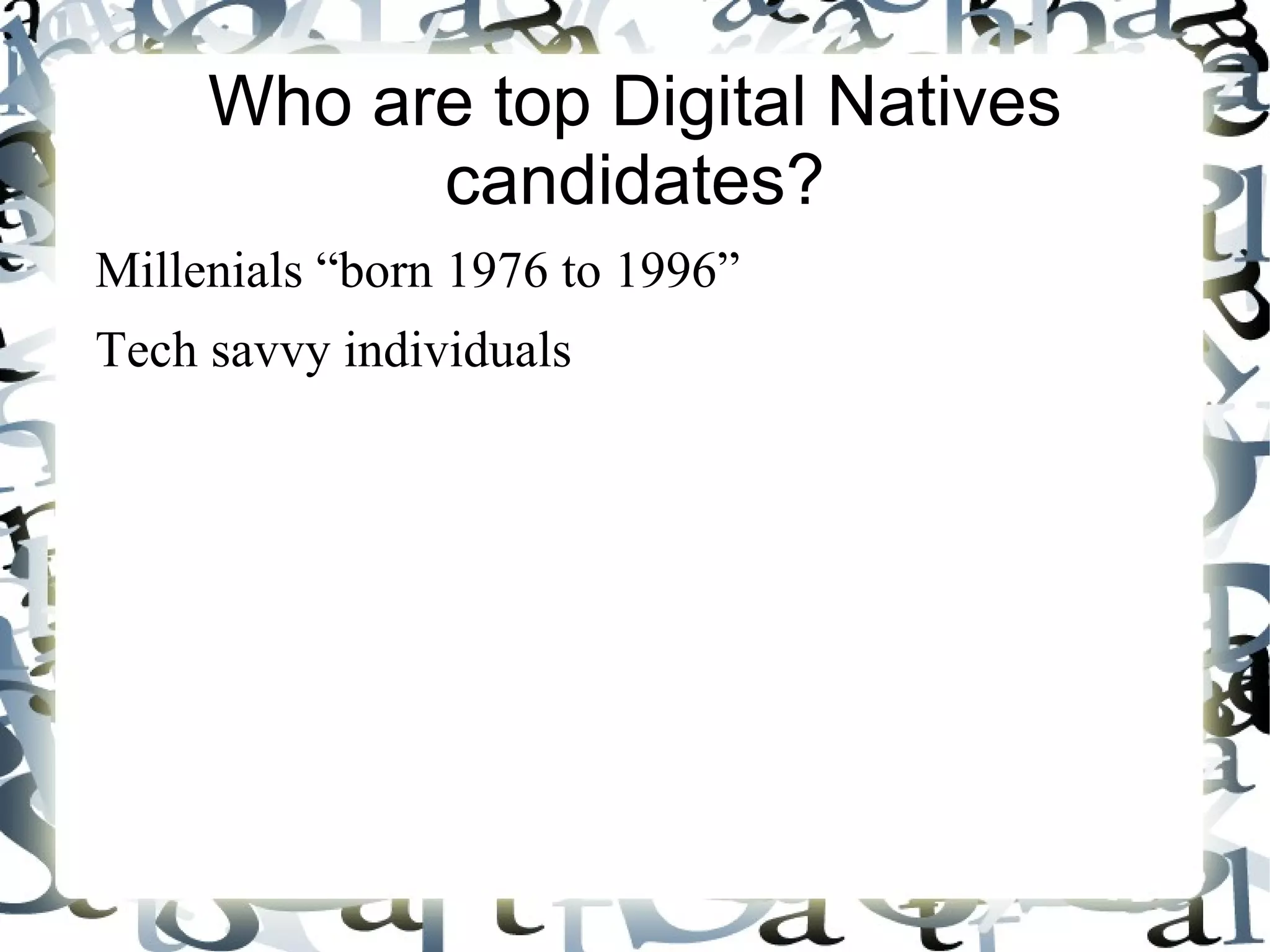 Digital Natives | ODP | Technology & Computing