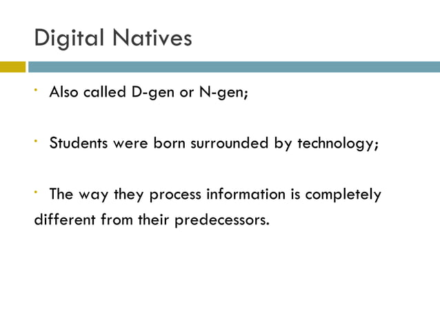 Digital natives, | PPT