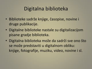 Digitalne biblioteke | PPTX