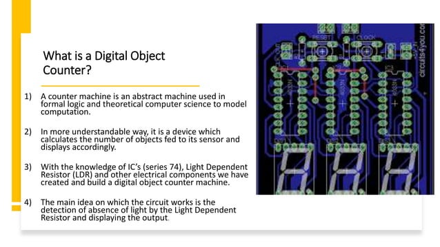 Digital object counter (group 12) | PPTX | Physics | Science