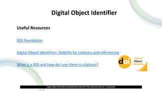 Digital Object Identifier (DOI) Introduction | PPTX