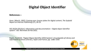 Digital Object Identifier (DOI) Introduction | PPTX