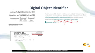 Digital Object Identifier (DOI) Introduction | PPTX