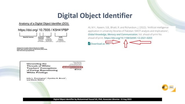 Digital Object Identifier (DOI) Introduction | PPTX