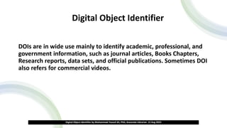 Digital Object Identifier (DOI) Introduction | PPTX
