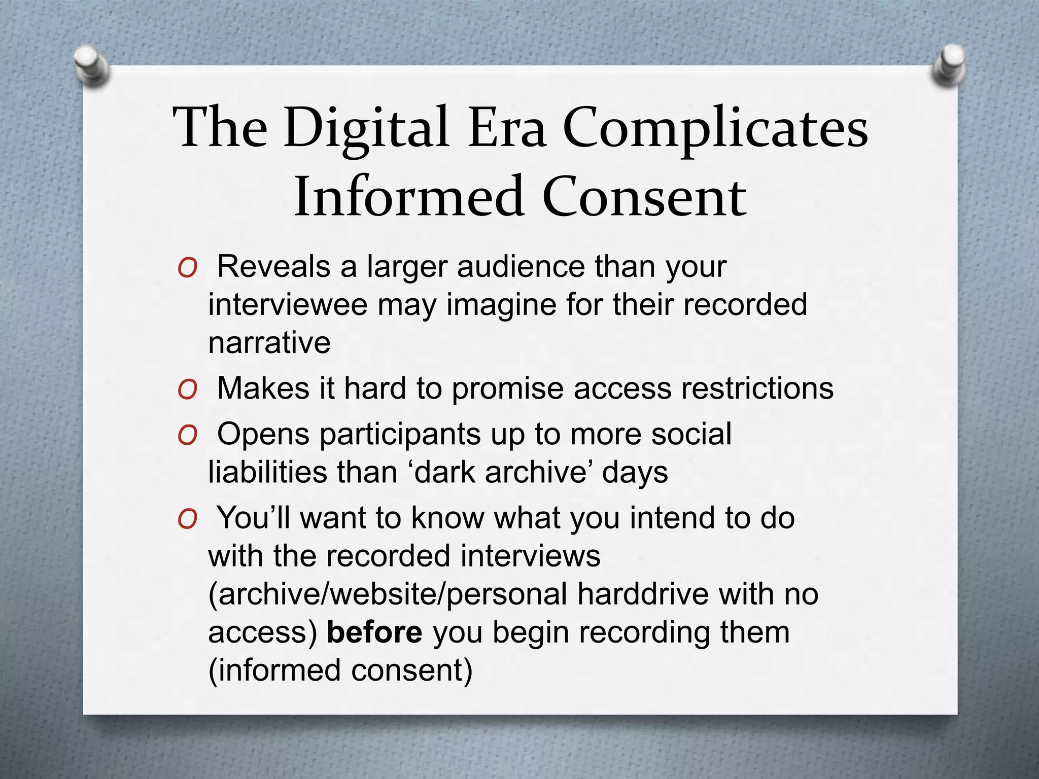 Intro to Doing Digital Oral History | PPTX