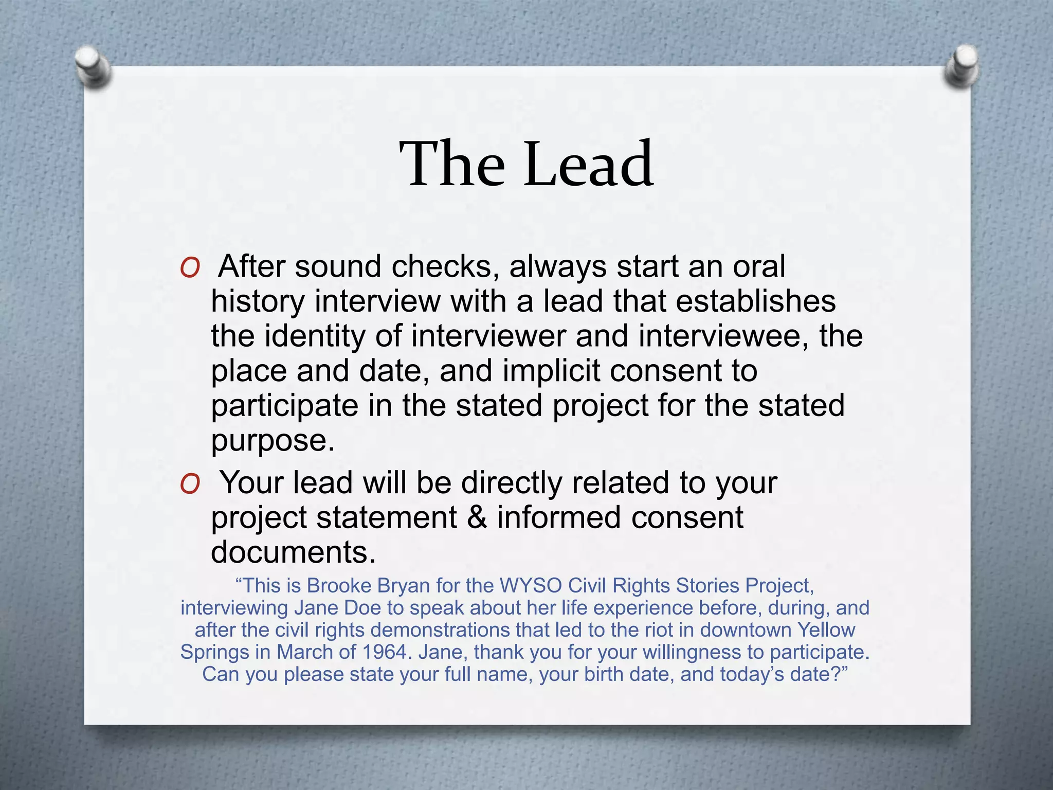 Intro to Doing Digital Oral History | PPTX