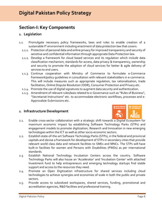 Digital Pakistan Policy by Ministry of IT Pakistan | PDF