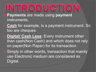 Digital payments Presentations | PPTX