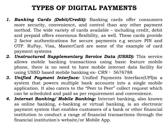Types of Digital Payments - Unit II.pptx