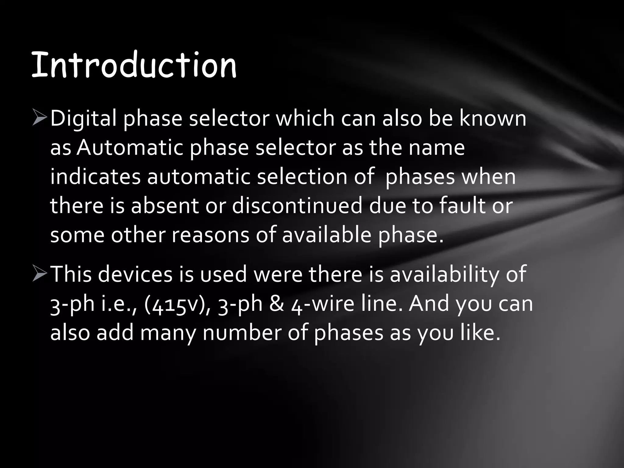 Digital phase selector | PPT
