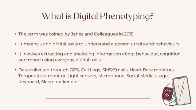 Digital Phenotyping in Mental Health Diagnosis | PPTX