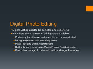 Digital photo editing | PPTX