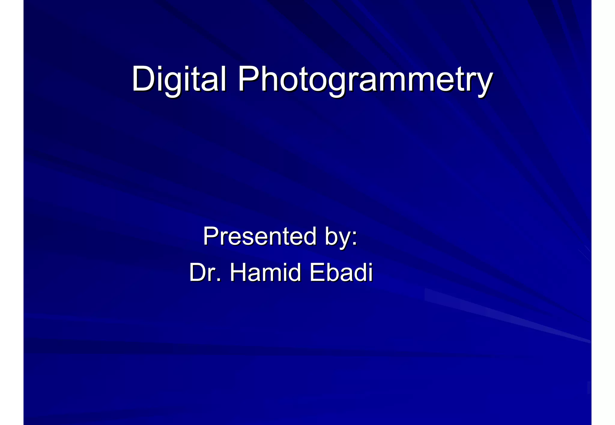 Digital photogrammetry | PDF