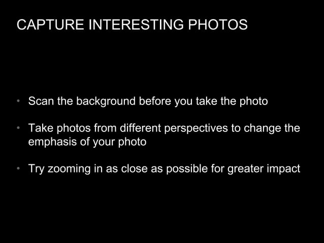 Introduction to Digital Photography Class | PPT