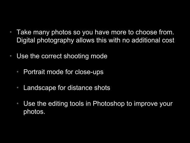 Introduction to Digital Photography Class | PPT