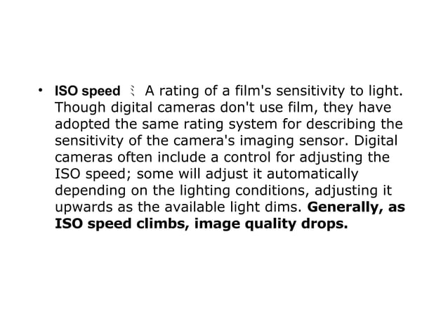 Digital Photography Introduction | PPT | Cameras and Camcorders ...