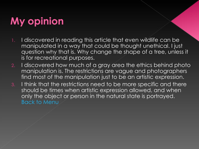 Digital Photo Manipulation | PPT