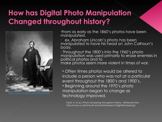 Digital Photo Manipulation | PPT