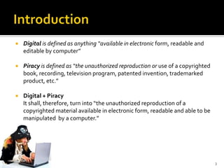 IT in Business - Digital Piracy | PPTX