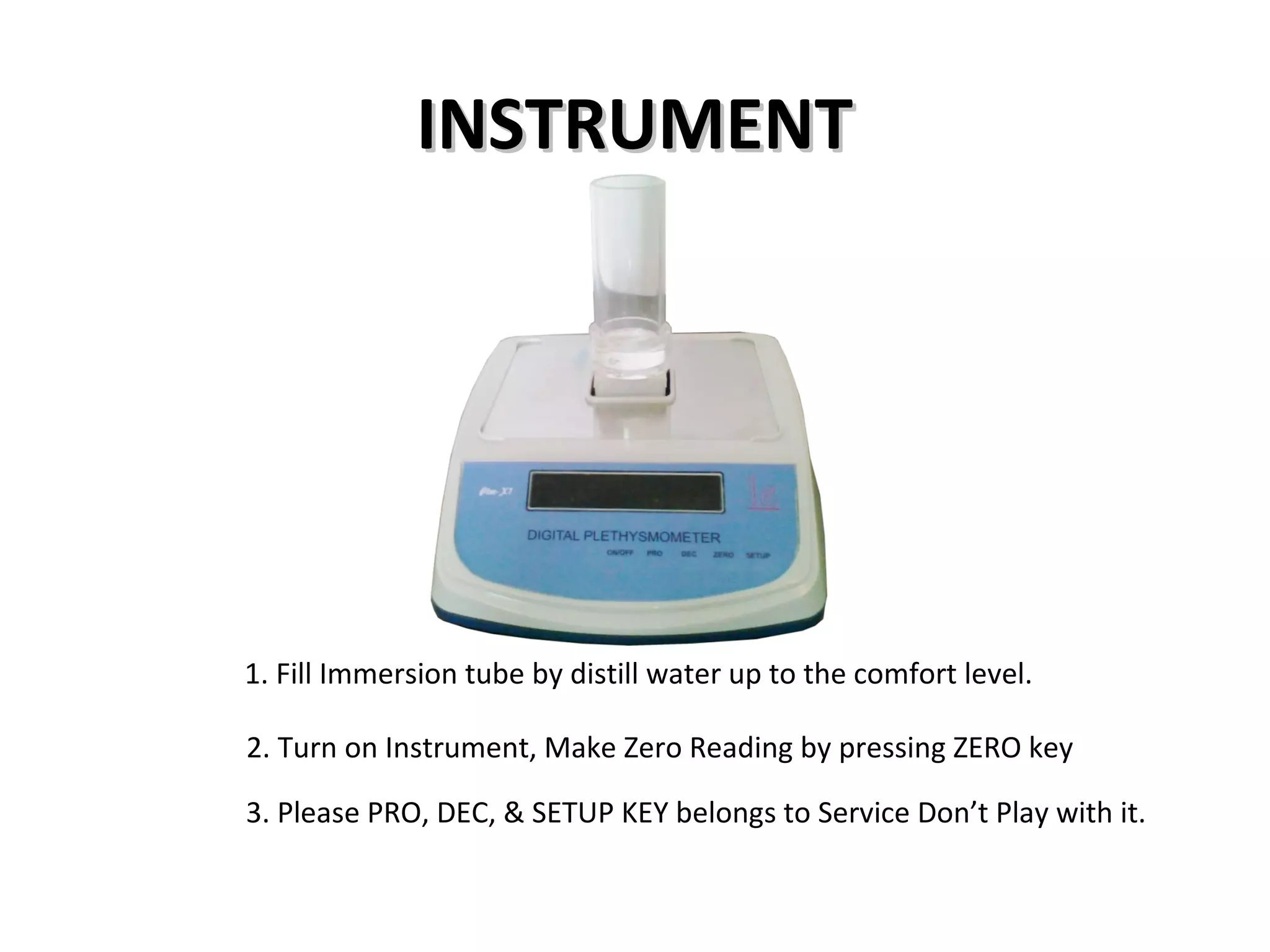 Digital plethysmometer | PPS