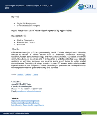 Digital Polymerase Chain Reaction (dPCR) Market.pdf | Chemistry | Science