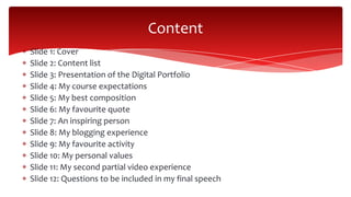 Digital portfolio final project ADV 15 | PPTX | Education