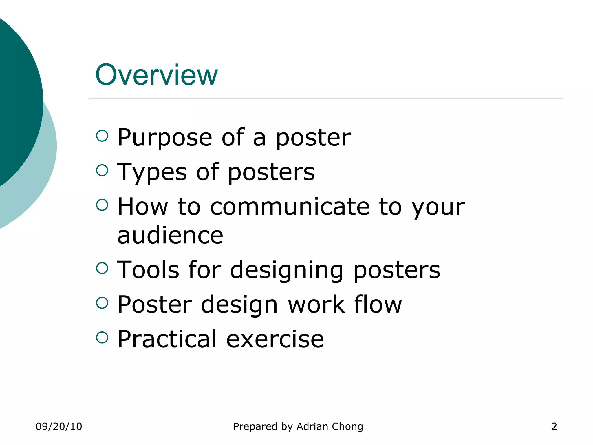 Digital Poster Design Workshop | PPT