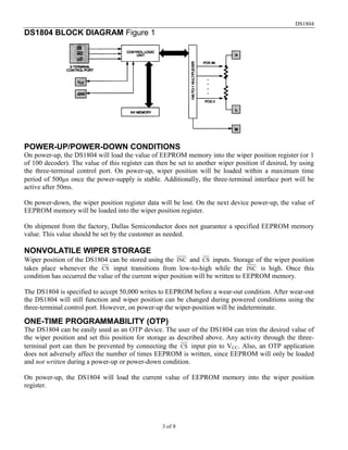 Digital potentiometer ds1804 010+ | PDF
