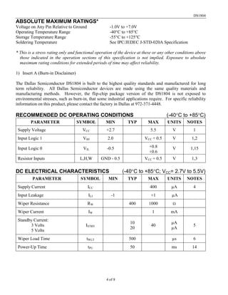 Digital potentiometer ds1804 010+ | PDF