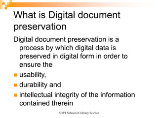 Digital preservation | PPT