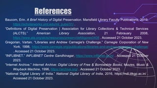Digital Preservation and Cultural Heritage: Preserving the Past for the ...