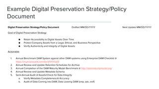 Digital Preservation for DAMs | PPTX