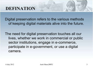 Digital presevation | PPTX