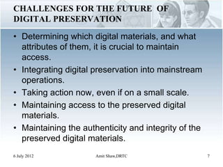 Digital presevation | PPTX