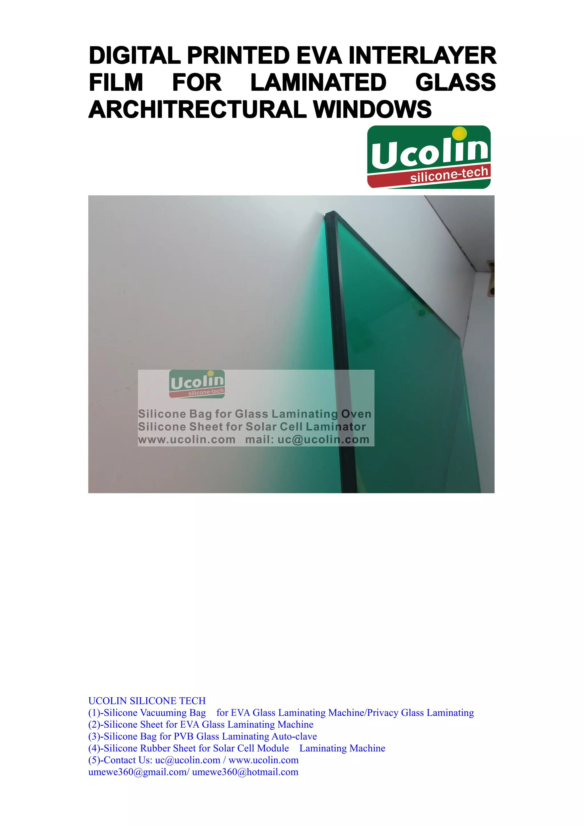 Digital printed eva interlayer film for laminated glass architrectural ...