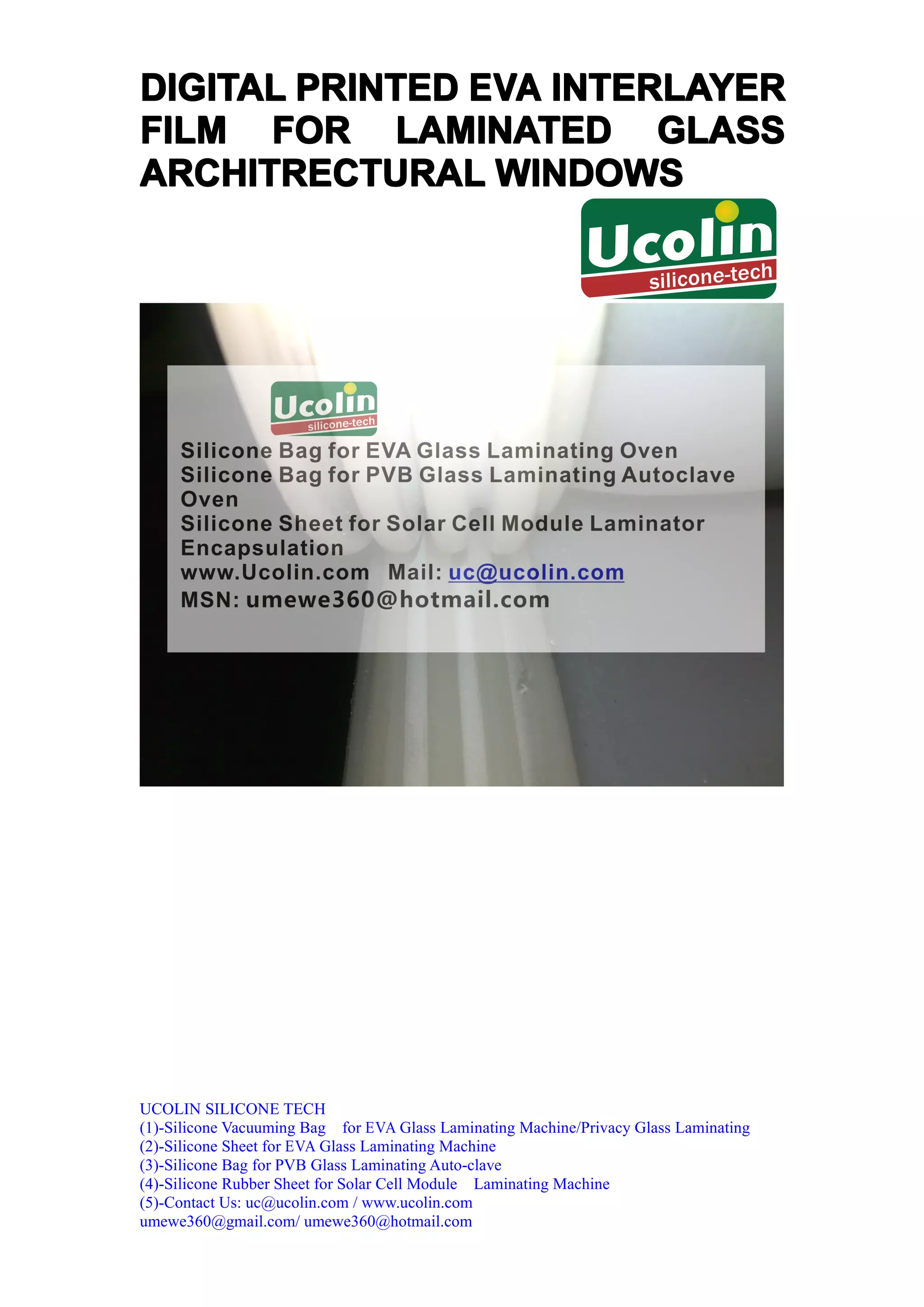 Digital printed eva interlayer film for laminated glass architrectural ...