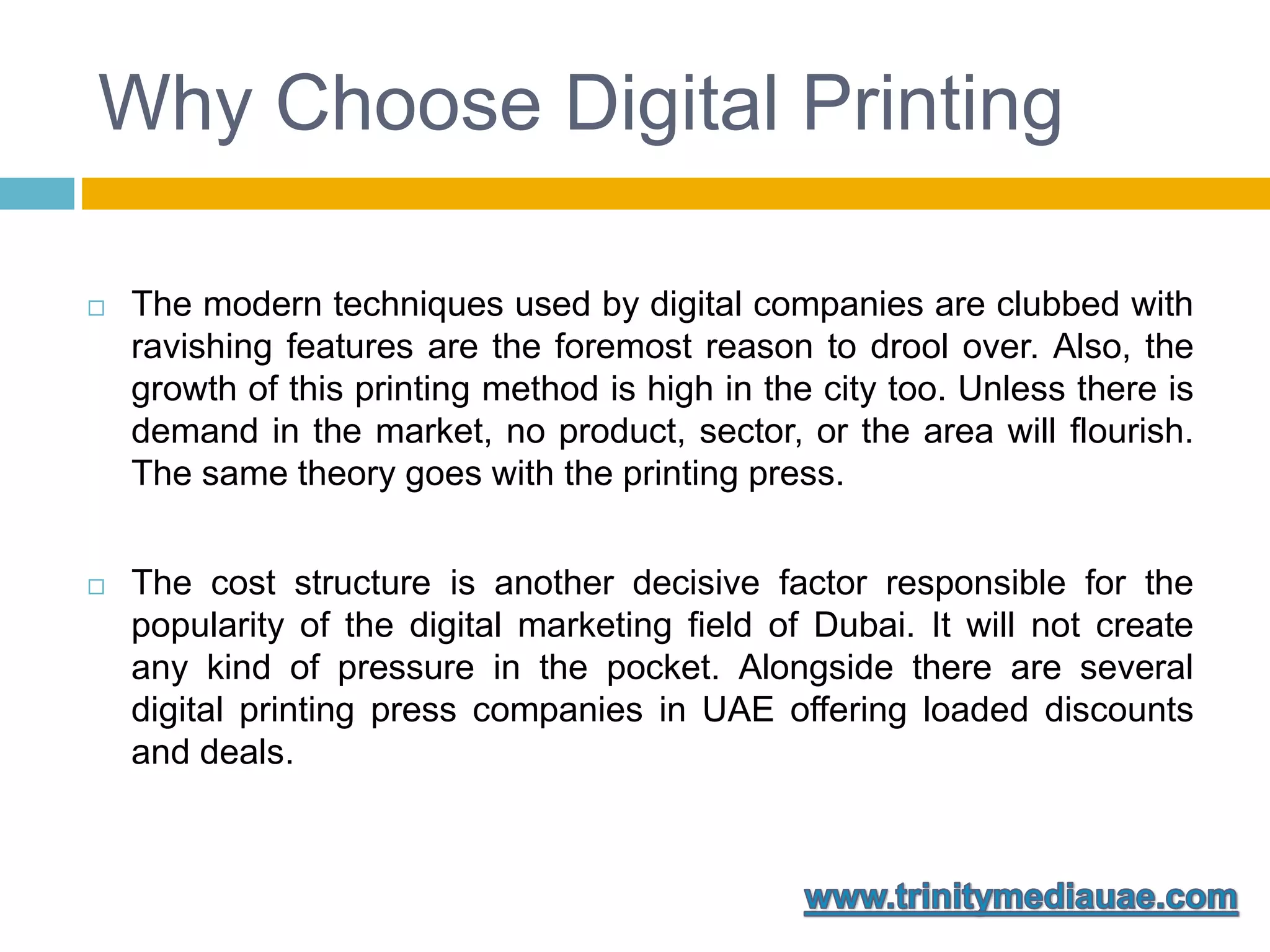Why choose digital printing for the business? | PPTX